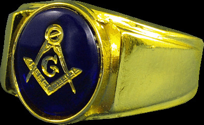 MASONIC MASON BLUE GOLD GP RING SIZE 7 8 9 10 11 12 13 14 15 MADE IN ...