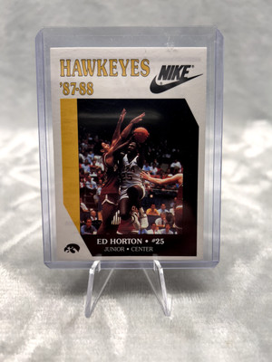 1987-88 Nike Iowa Hawkeyes ED HORTON Rookie card Nrmt+ Rare! | eBay