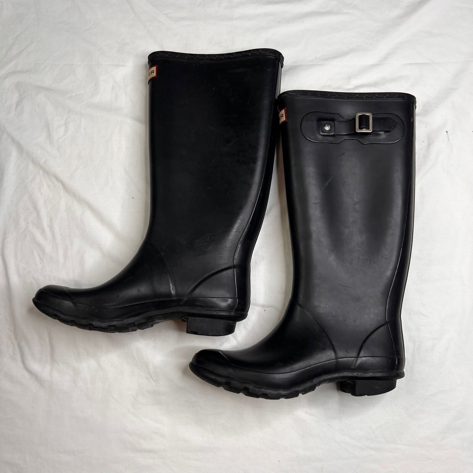 Hunter Tall Rain Boots Huntress Style Black Size 7F Euro 38 A050224 | eBay