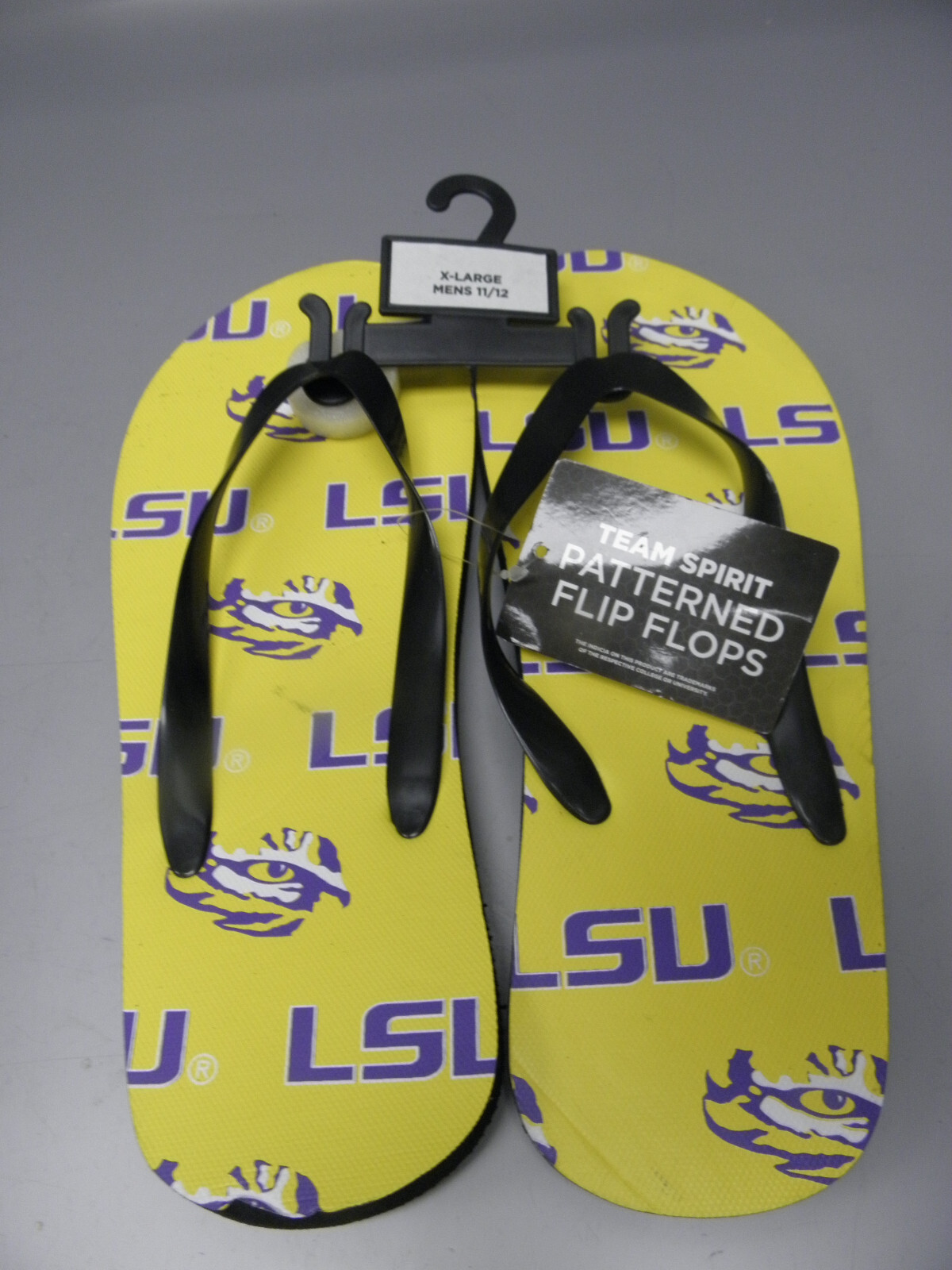 LSU TIGERS FLIP FLOPS SIZE MEN'S X-LARGE 11/12 IPG PVC NEW | eBay