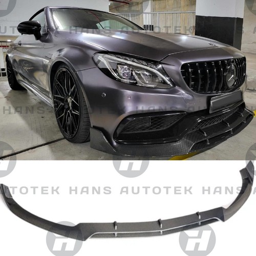 BRABUS Style Carbon Fibre Front Lip for Mercedes-Benz C63s AMG W205 ...