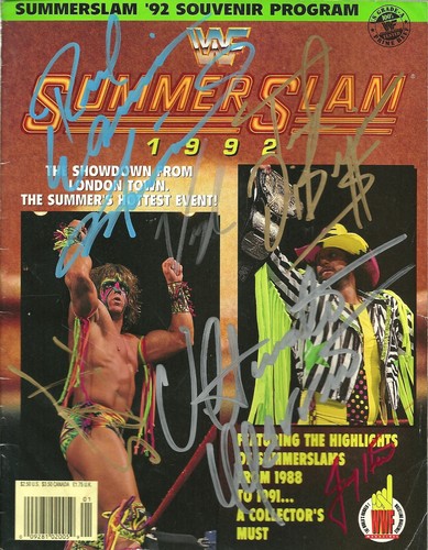 AM560 Ultimate Warrior signed Vintage WWF Summer Slam Program w/COA | eBay