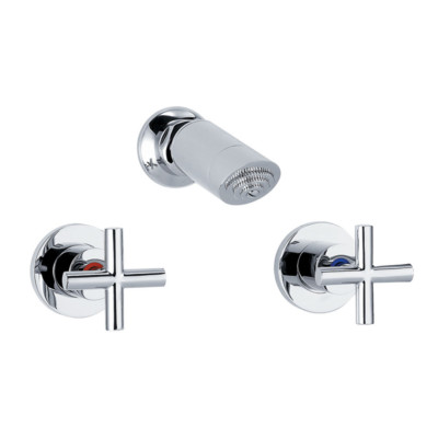 Shower Set Jumper Valve Cross Handle Hot Cold Sprout for Bathroom ...