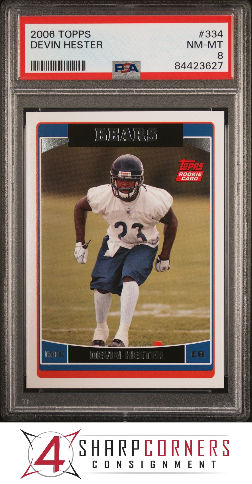 2006 TOPPS #334 DEVIN HESTER RC BEARS HOF PSA 8 F3857798-627 | eBay