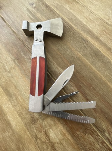 Sheffield STAINLESS Steel Pocket Hatchet/8 Multitool EUC | eBay