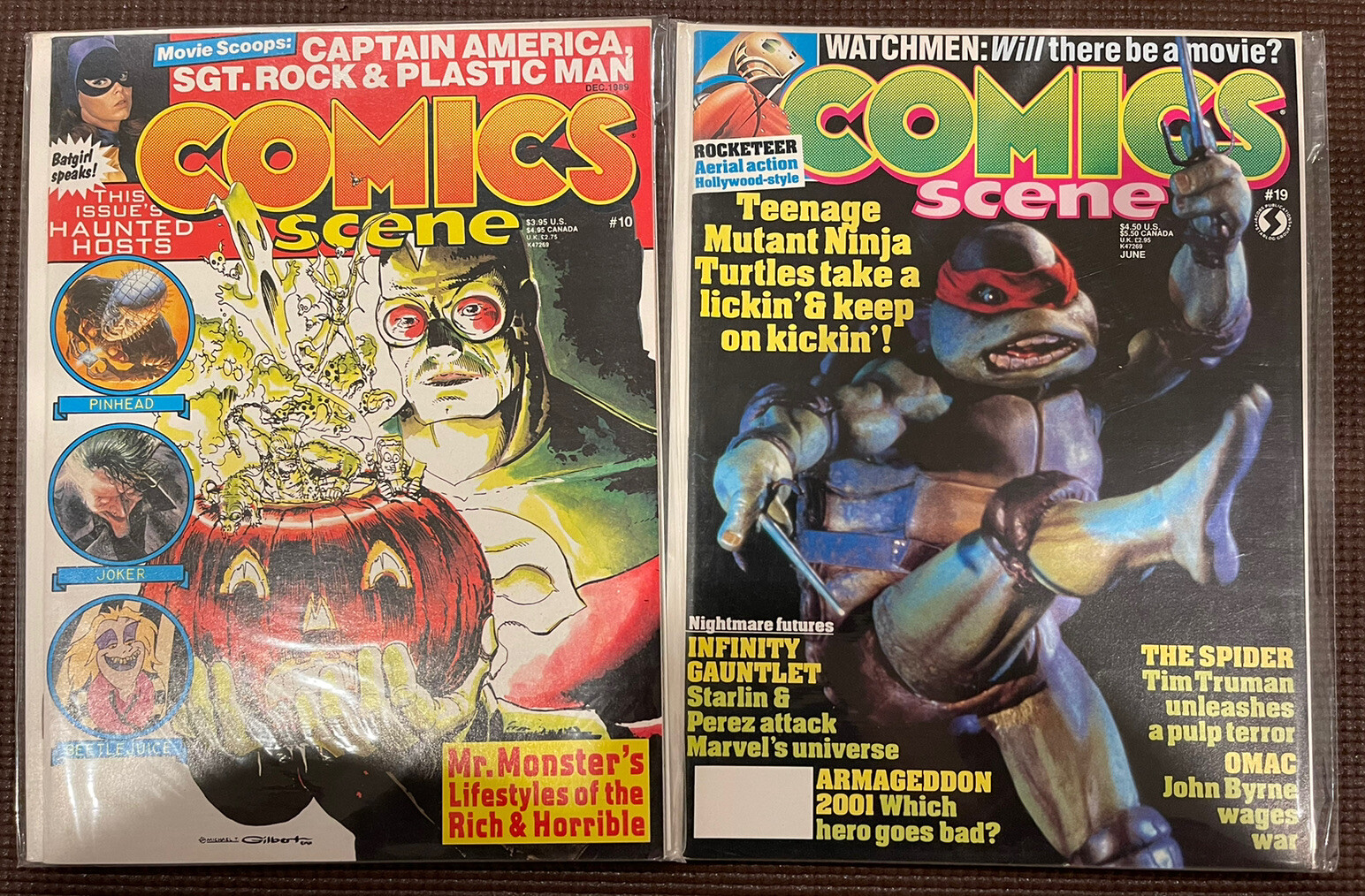 LOT OF 2 COMICS SCENE MAGAZINE #10 & 19 - TMNT TEENAGE MUTANT NINJA ...