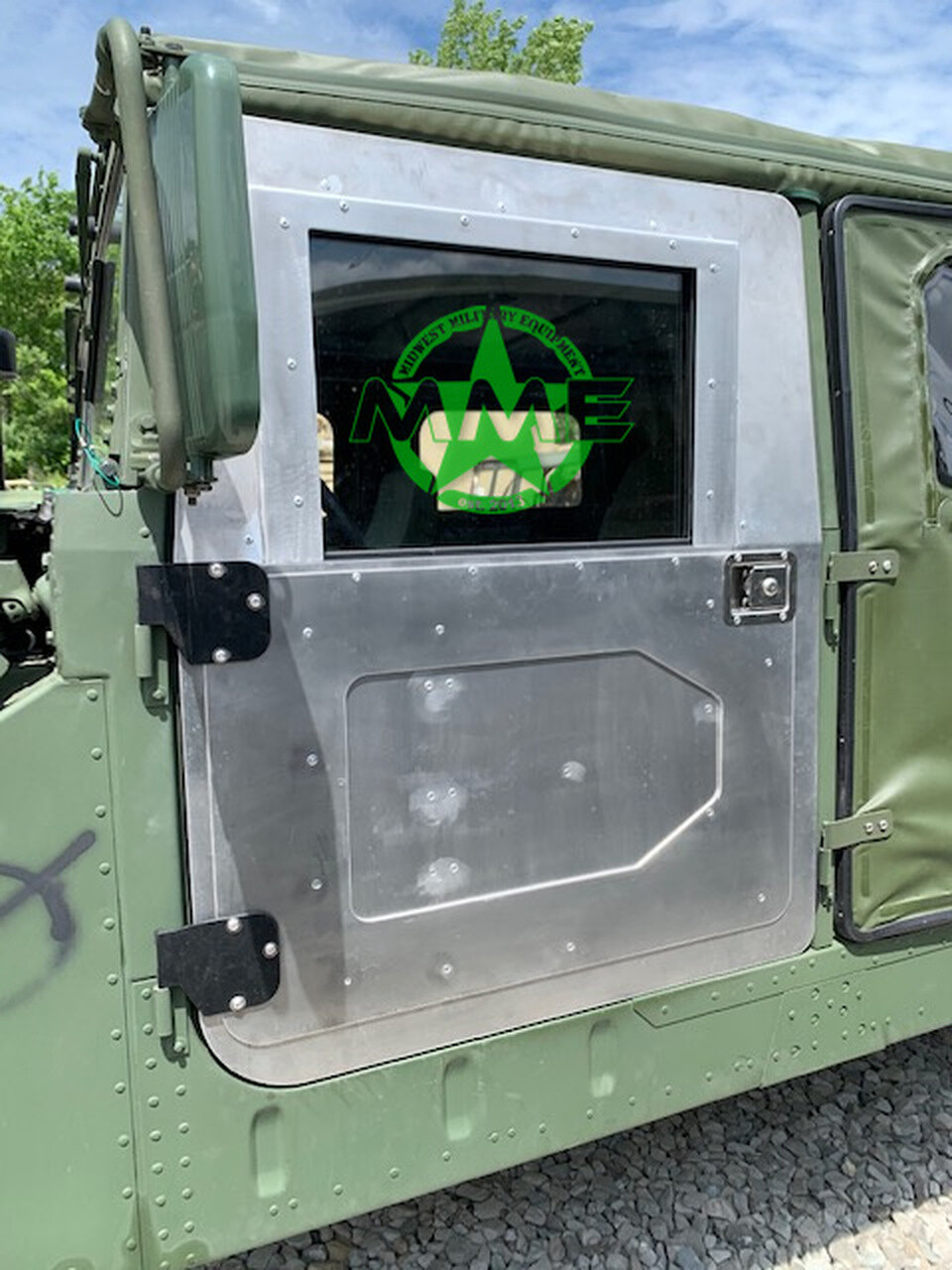 CIVILIAN Aluminum Hard Door Kit W/ Manual Roll Down Windows For HMMWV ...