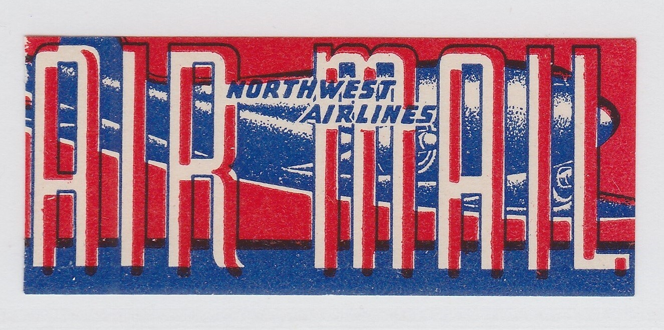 Airmail Cinderella label Stamps MNH gum - n40 Northwest Airlines | eBay