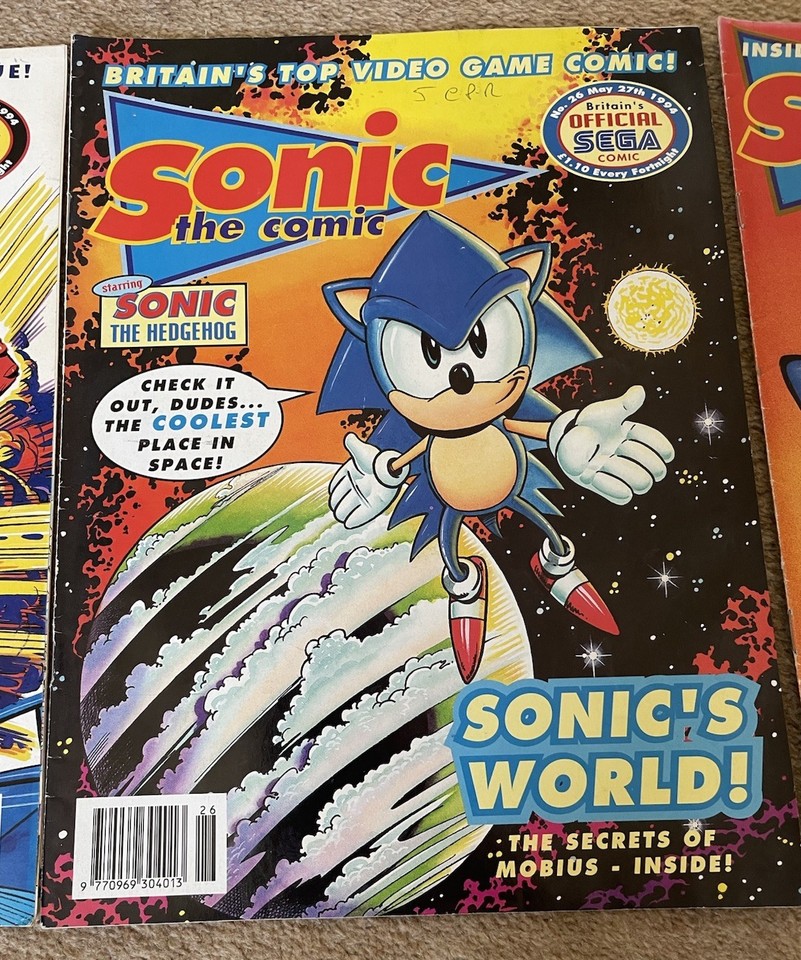 Sonic the Comic [Sonic The Hedgehog | UK Fleetway 1994] 25 + 26 + 27 | eBay UK