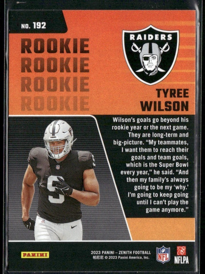 2023 Panini Zenith - Tyree Wilson #192 (RC) | eBay