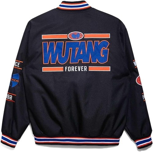 Wu-Tang Clan Official Jacket WuWear Hip Hop (BLK/Orange/Blue) (Size L ...