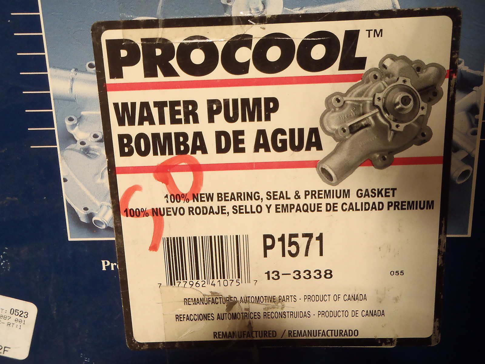 P1571 Pro Cool Engine Water Pump 58-496 AW4089 314076 Ford Lincoln ...