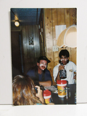 80S VINTAGE FOUND PHOTOGRAPH COLOR ORIGINAL ART OLD PHOTO REDNECKS EVAN ...