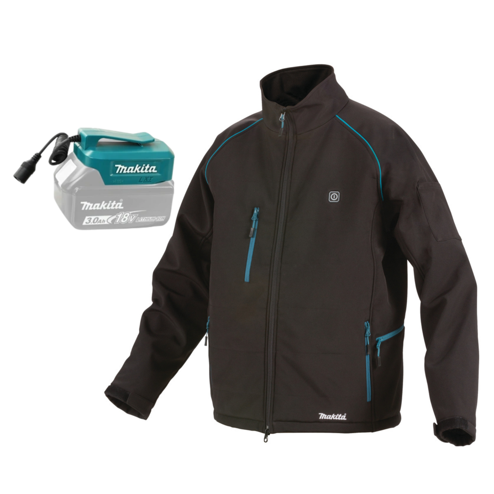 Makita DCJ205ZL Akku-Thermojacke 14,4V/18V Jacke Adapter 5 Heizelemente ...