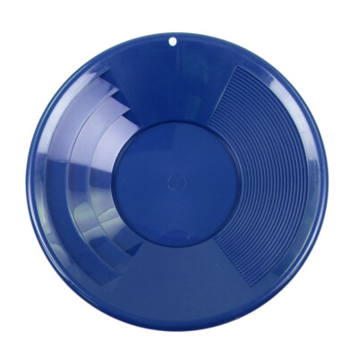 12" BLUE Plastic Gold Pan w/ Shallow & Deep Riffles for Gold ...