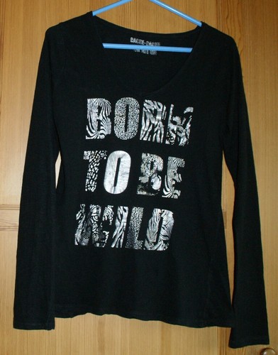 TEE SHIRT Femme Marque CACHE CACHE Couleur Noir taille S Manches ...