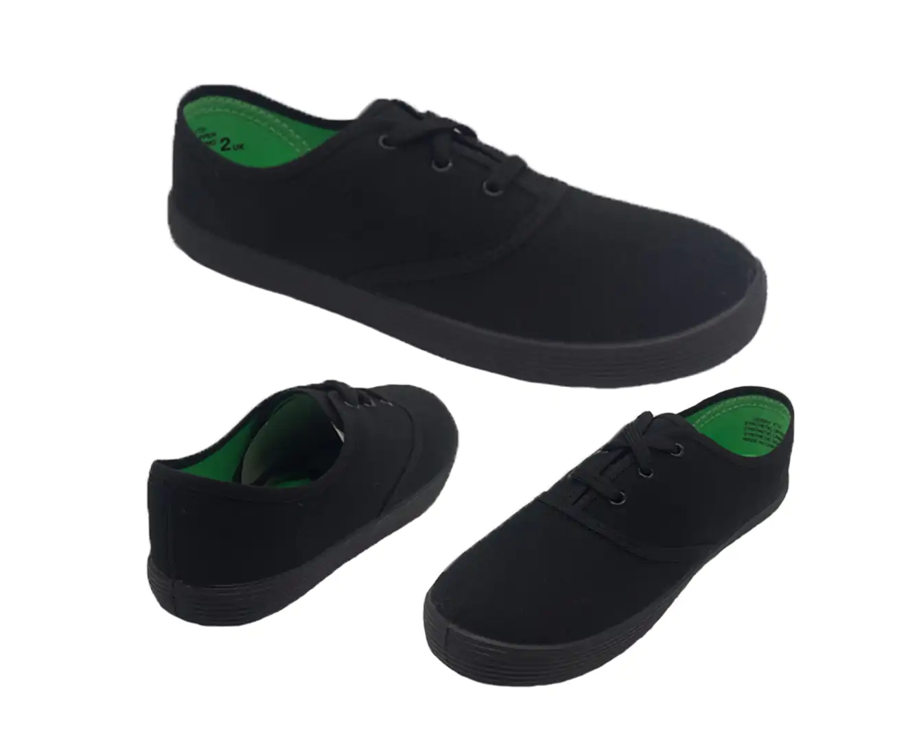 Boys Grosby Gerry Canvas Casual Lace up Flat Skate Youth Sneakers Size ...