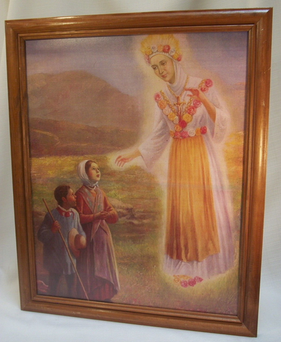Our Lady of La Salette 22" print framed Mary and Shepard Children | eBay