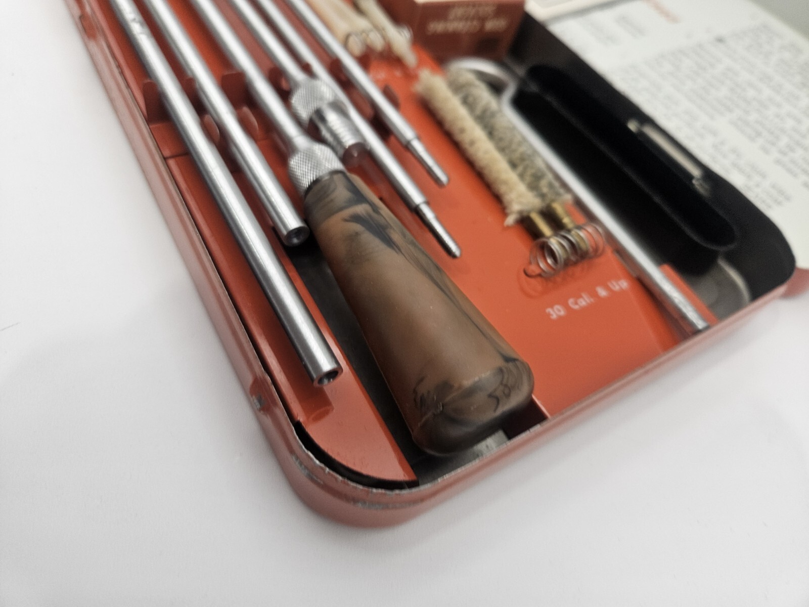Vintage Sears Gun Cleaning Kit Ted Williams Orange Metal Case | eBay