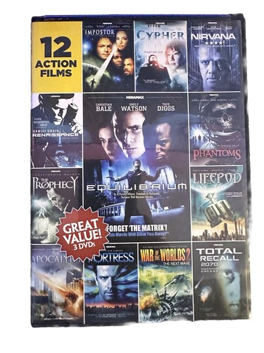 12 Action Films, Three Dvds | eBay