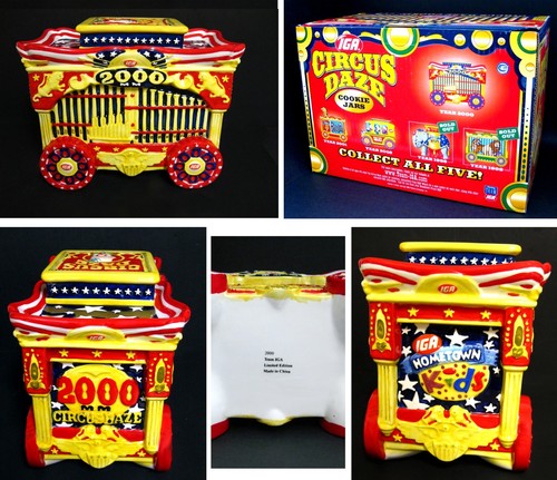 IGA 2000 "Special Edition" Circus Daze CALLIOPE Ceramic Cookie Jar New ...