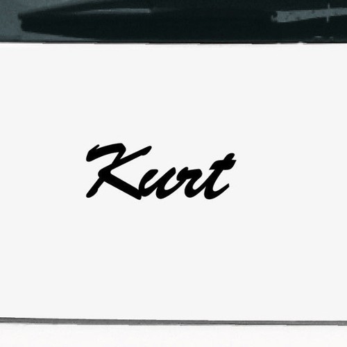 Kurt 7 1/2in Room Name Tattoo Sticker Decor Film Car Door Window ...