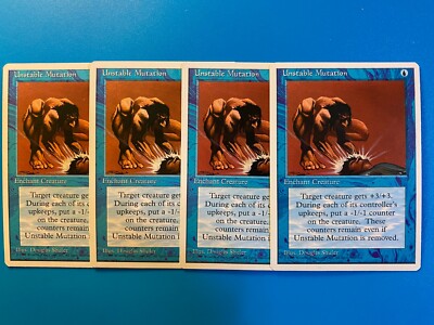 MTG 4x Unstable Mutation Core Set 4th Edition Pauper Magic the ...