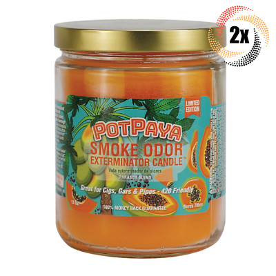 2x Jars Smoke Odor Potpaya Smoke Exterminator Candle | 13oz | 70 Hrs ...