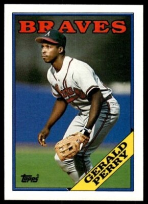 1988 Topps #39 Gerald Perry First Base & Outfield Atlanta Braves FREE ...
