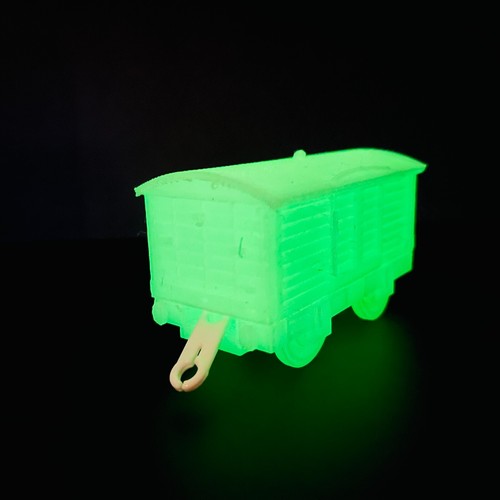 Thomas & Friends Trackmaster CUSTOM Green Glow In Dark Box Car Train ...