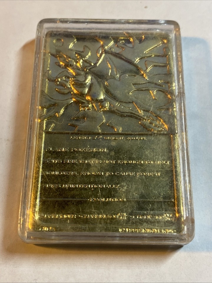 NINTENDO CHARIZARD LIMITED EDITION 23K GOLD PLATED TRADING CARD | eBay