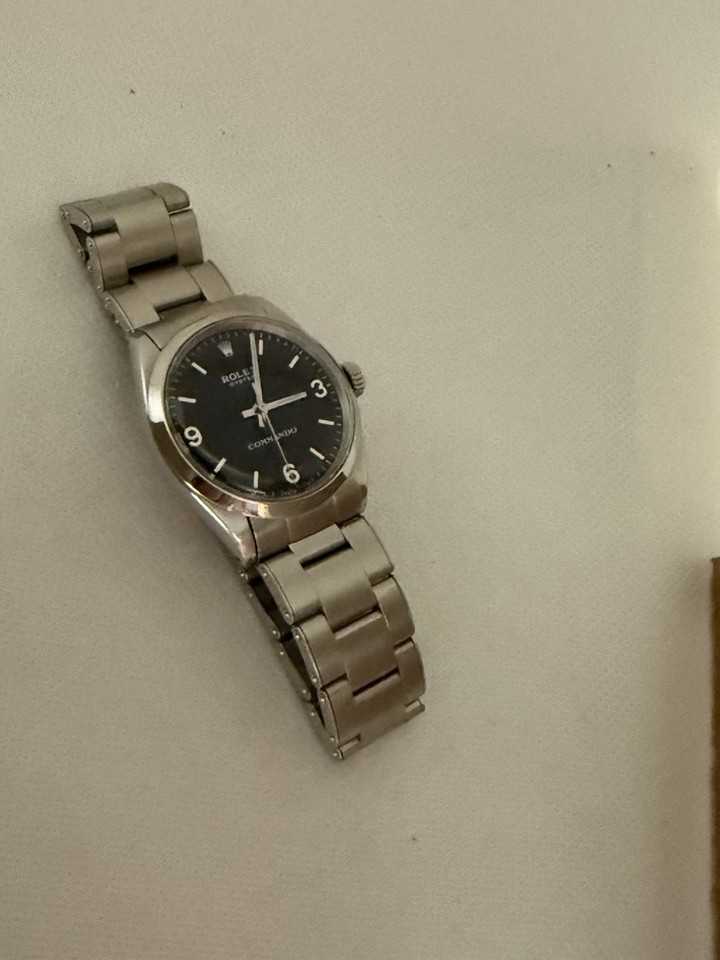 ROLEX 1002 vintage case 1960, Commando dial, riveted style band | eBay