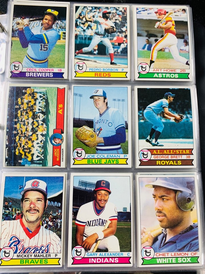 1979 TOPPS BASEBALL COMPLETE SET 726 CARDS EXMNT CONDITION OZZIE SMITH ...