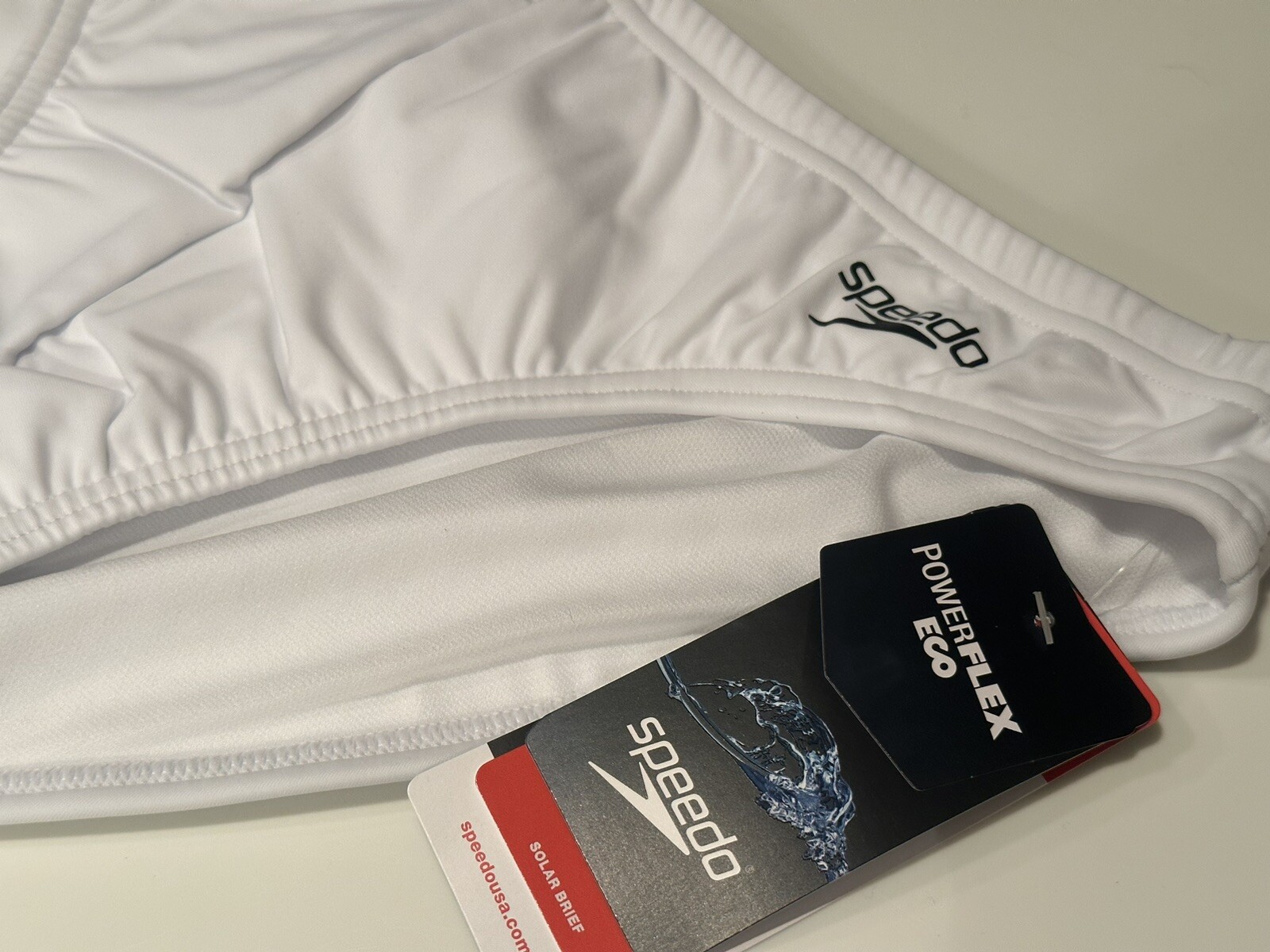 Speedo Men's Xtra Life Lycra Solar 1 Inch Brief Swimsuit White 34 for ...