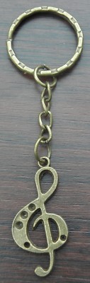 Musical Note G-clef Key Ring Antique Goldtone Keyring Musician Clef | eBay