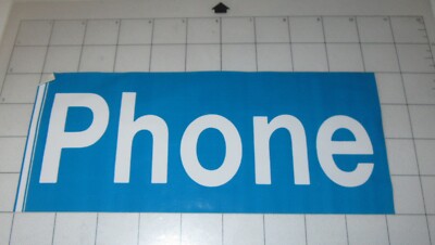 VINTAGE PAY PHONE adhesive SIGN HOTEL SHOP or RESTAURANT G-TEL TONGYA ...
