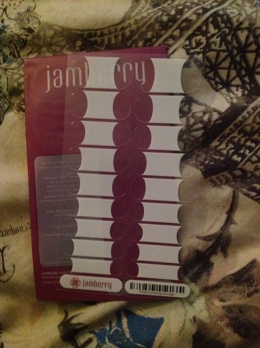 White Tip Jamberry Madeline French Tip With Jamberry Lacquer On The