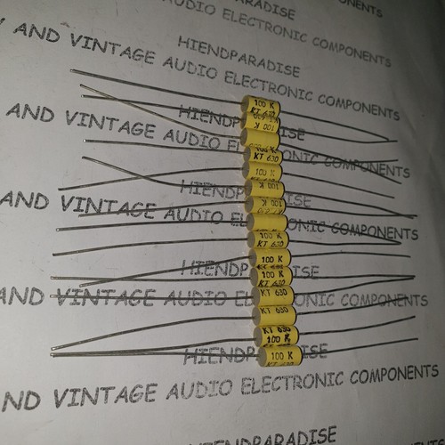 NOS RFT 100pF 630V KT FILM AXIAL TONE CAPS ! MULLARD REPLACEMENT! 16pcs ...