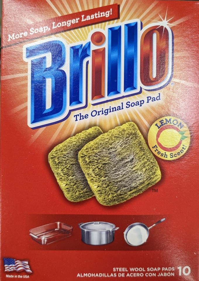 Brillo Steel Wool Soap Pads Lemon Scent Cleaning Lemon 2 Pack No ...