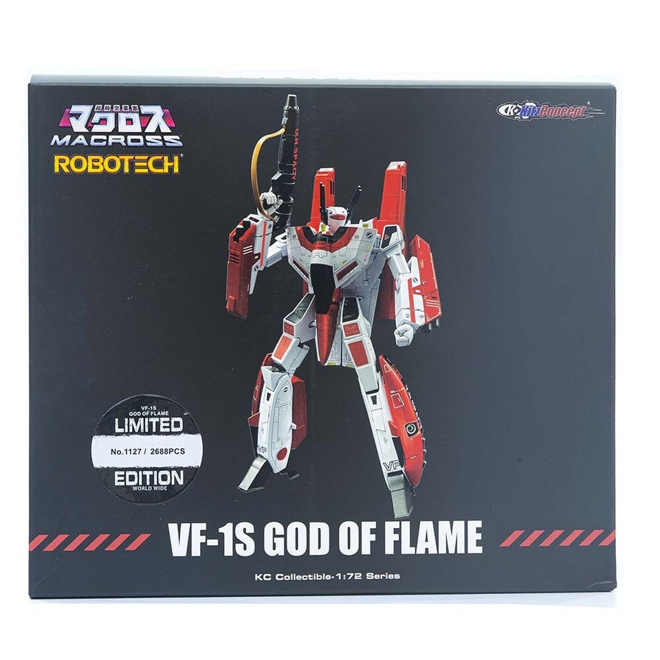 KitzConcept 1/72 VF-1S Macross GOD OF FLAME & FAST PACK ARMOUR Jetfire ...