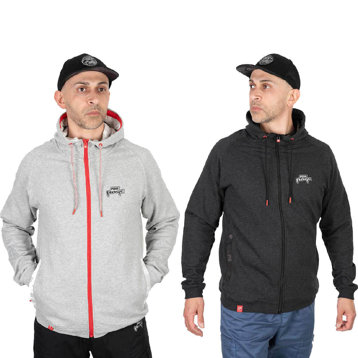 Fox Rage Voyager Capuche Fermeture Éclair à Capuche Hommes Sweat Pull ...