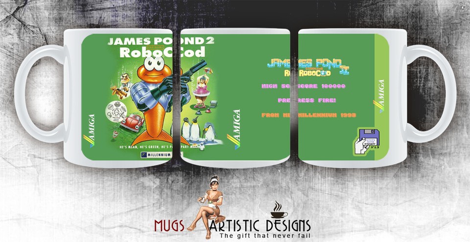 JAMES POND : ROBOCOD mug [ classic amiga commodore atari retro vintage ...