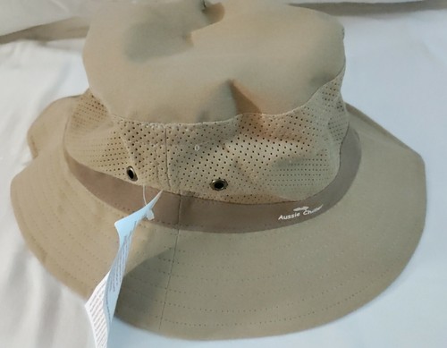 Aussie Chiller Soak Me Suede Light Brown Perforated Outback Outdoor Hat ...