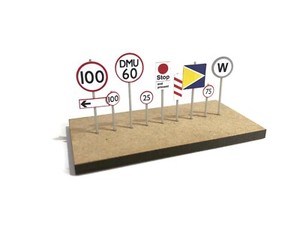 120 x PRE-CUT MODERN TRACKSIDE SPEED SIGNS FOR OO SCALE MODEL RAILWAY ...
