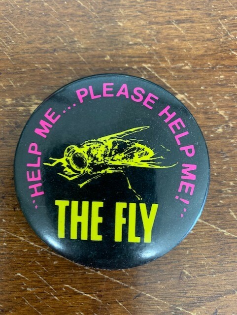 THE FLY HELP ME PLEASE HELP ME VINTAGE PIN FROM 1986 JEFF GOLDBLUM ...