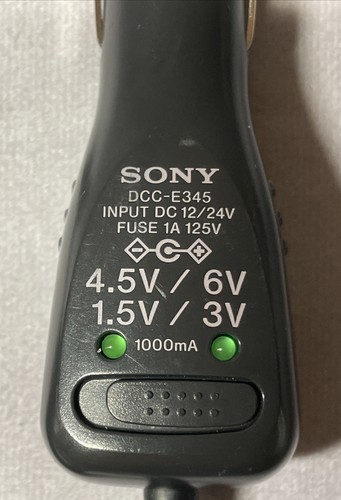 Sony car charger DCC-E345 12/24V Fuse 1A 125V | eBay