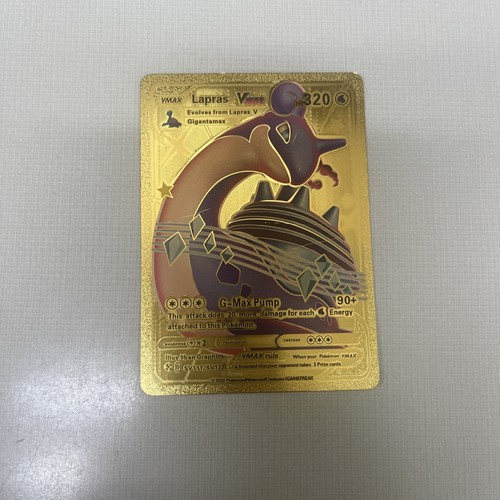 Lapras VMAX Gold Foil Fan Art Vinyl Collector Pokemon TCG Card SV111 | eBay