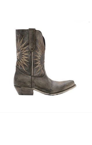Golden Goose Wish Star Black Distress Short Western Boots 37=7 | eBay