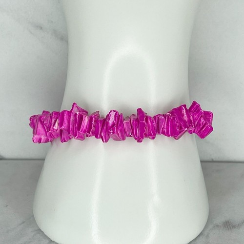 Pink Purple Puka Shell Beaded Screw Clasp Bracelet | eBay