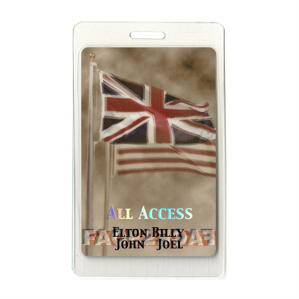 Elton John 2003 Laminated Backstage Pass Face to Face Tour Billy Joel ...